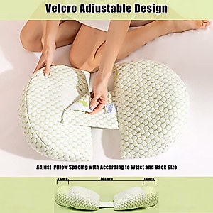 DOUBLE 2 C Pregnancy Pillows for Sleeping, Maternity Pillow for Pregnant Women Side Sleeper Soft Pregnancy Body Pillow for Back, HIPS, Legs with Detachable and Adjustable Pillow Cover