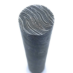 Flashblades NPG3/ 5.5" Long Custom Handmade Damascus Steel Round bar 25.2mm Diameter