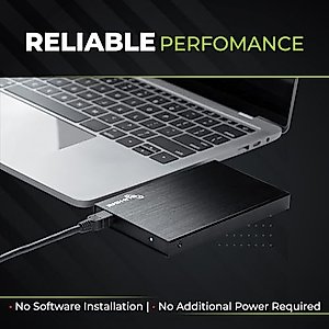 SUHSAI External Portable Hard Drive 500GB USB 2.0 HDD Storage and Backup Hard Disk Memory Expansion – Ultra Slim 2.5” Harddrive Compatible with PC, MAC, Laptop, Desktop Computer (Black)