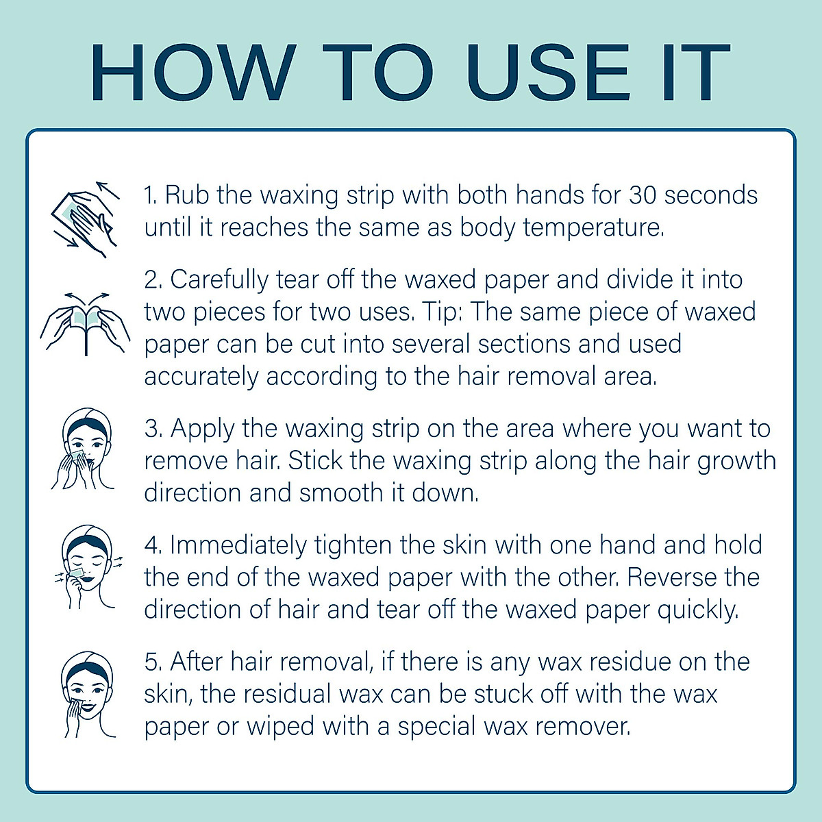 ANLOME Body Wax Strips for Face Legs Underarms Brazilian Bikini Women, Wax Hair Removal with 36 Strips