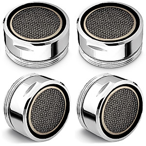 4Pcs Bathroom Faucet Aerator Replacement - 15"/16" 24mm Kitchen Sink Faucet Aerator Bathroom Sink Faucet Attachment High Flow Faucet Aerator for Sink - Faucet Sprayer Attachment Sink Faucet Aerators