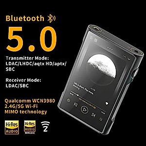 SHANLING M3 Ultra MP3/MP4 Player,Portable Hi-Res Bluetooth Audio Player,4.2inch LCD Touch Screen|MQA 16X|2.4G/5G|3500mAh| 3+32GB+2TB Scalable|Android 10|Dual ES9219C DAC/AMP|3.5mm&4.4mm Output (Black)