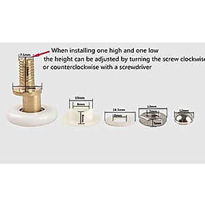 Bioristar Sliding Door Pulleys Glass Bearing Rollers Shower Door Rollers Replacement Sliding Door Rollers Shower Door Hardware Installation Kit (Diameter 27 mm)