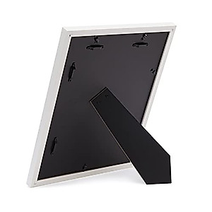 Amazon Basics Photo Picture Frame - 11" x 14" or 8" x 10" with mat, White - Pack of 2