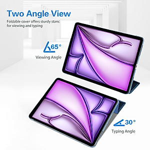 ProCase Smart Case for iPad Pro 12.9 2022/2021/2020/2018, Slim Stand Hard Back Shell Smart Cover for iPad Pro 12.9" 6th Gen/5th Gen/4th Gen/3rd Gen -Blue