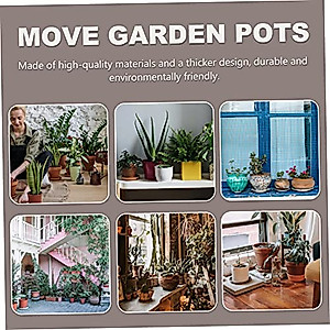 YARNOW 2 Pcs Solid Wood Planter Tray Wood Serving Tray Outdoor Plant Pots Flower Pot Holders for Outside Plant Caddy on Wheel Flowerpot Flower Pots Base Tray Bonsai Holder Planter Pallet