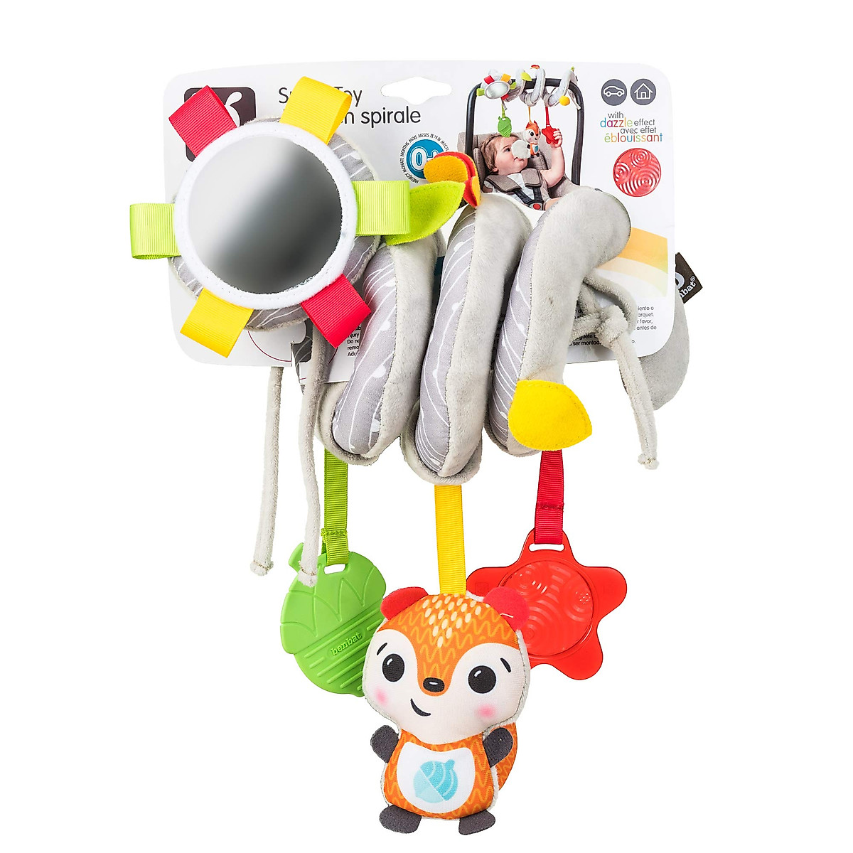 BENBAT Spiral Plush Toy, Baby’s Fun Accessory for Car Seat & Pram Etc, Hanging Rattling Toys, Developmental Toys for Babies, Keeps Your Baby Happy, Ideal Gift