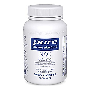 Pure Encapsulations NAC 600 mg | N-Acetyl Cysteine Amino Acid Supplement for Lung and Immune Support, Liver, and Antioxidants* | 90 Capsules