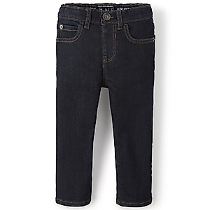 The Children's Place Baby Boys and Toddler Boys Stretch Skinny Jeans, Dark Rinse Wash, 3T