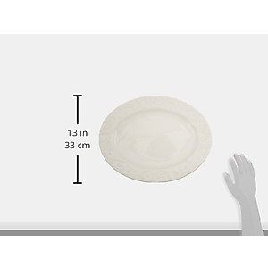 Lenox Opal Innocence Carved Large Oval Platter -,White