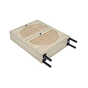 Natural Rattan Shoe Cabinet with 2 Flip Drawers, Free Standing Shoe Racks Storage Cabinet with Metal Legs, Shoe Organizers Entrance Hallway Shoe Rack Cabinet for Heels, Boots, Slippers (Natural)