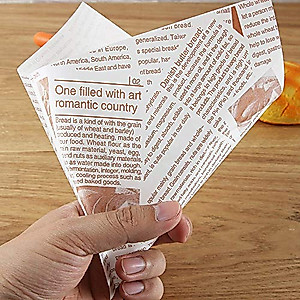 ISKYBOB 100 Sheets Disposable Deli Wrappers Double Open Pretzel Bags Oilproof Food Tissue Paper Sandwich Donut Puff Craft Take Out Pouches for Home, Bakery, Party, Newspaper