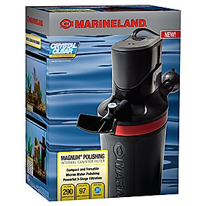 MarineLand Magnum Polishing Internal Canister Filter, For aquariums Up To 97 Gallons, 10.5 IN (ML90770)