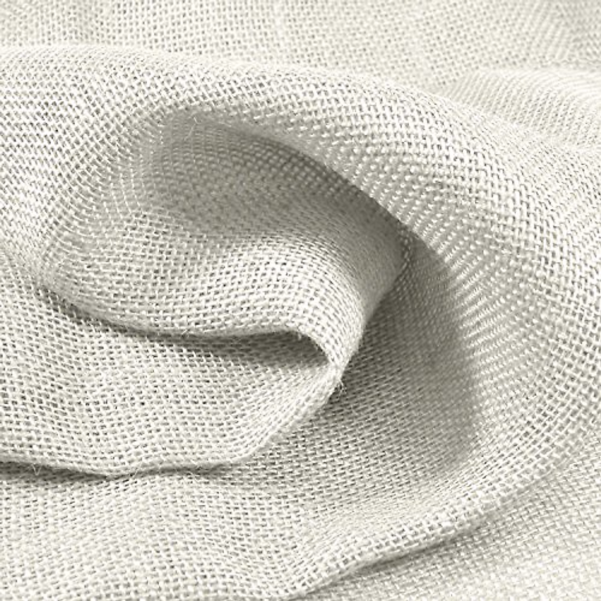 AK TRADING CO. Colored Burlap by The Yard - 60" Wide - 100% Jute Fabric (White)