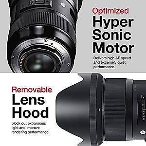 Sigma 18-35mm F1.8 for Canon Camera Bundle with Sigma 18-35 mm Canon Lens, Front and Rear Caps, Lens Hood, Lens Case, 2X 64GB SanDisk Memory Cards (7 Items), Sigma 18-35mm Art Sigma Lenses for Canon