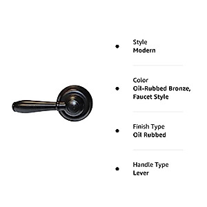 Korky 6081BP Strongarm Tank Lever Universal to Fit Front Angled Side Left and Right Mount Toilets, Oil-Rubbed Bronze, Faucet Style