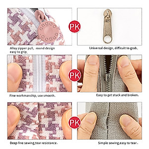 EASTHILL Big Capacity Pencil Case Canvas High Large Storage Pouch Marker Pen Case Simple Stationery Bag School College Office Organizer for Teens Girls Adults Student-Plaid Pink