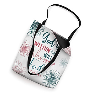 God Is Within Her She Will Not Fail - Scripture - Christian Tote Bag