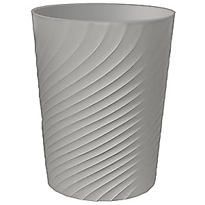 DAJITRE 1.8 Gallon Small Trash Can Wastebasket Recycling Bin Slim Profile for Compact Spaces Bathroom, Office, Bedroom, Kitchen (1.8 Gallon, Grey)