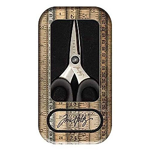 Tim Holtz Haberdashery Scissors - Bundle of Two Pairs of Soft Grip Snip Scissors, 5" and 6"