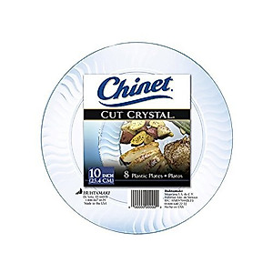 Chinet Cut Crystal Dinner Plates, 10 Inch, 8 ct (Pack of 6)