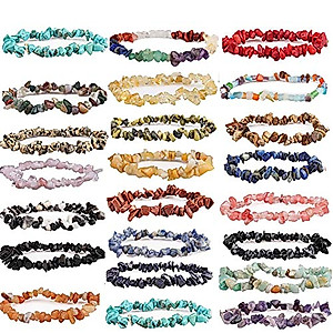 Natural Chip Stone Beads Multicolor 5-8mm About 400 Pieces Irregular Gemstones Healing Crystal Loose Rocks Bead Hole Drilled DIY for Bracelet Jewelry Making Crafting (5-8mm, Multicolor)