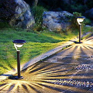 Twinkle Star 50 Lumens Solar Outdoor Lights 4 Pack Waterproof Solar Pathway Lights 12 Hrs for Walkway, Patio, Yard, Driveway, Garden