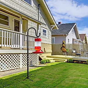 ToyHotels Shepherd Hooks for Outdoor, 1 Pack 62 Inch Bird Feeder Pole with 5 Prongs Base for Hanging Lantern, Hummingbird Feeder, Lightweight Plant, Shepherds Hook for Bird Feeders for Outside