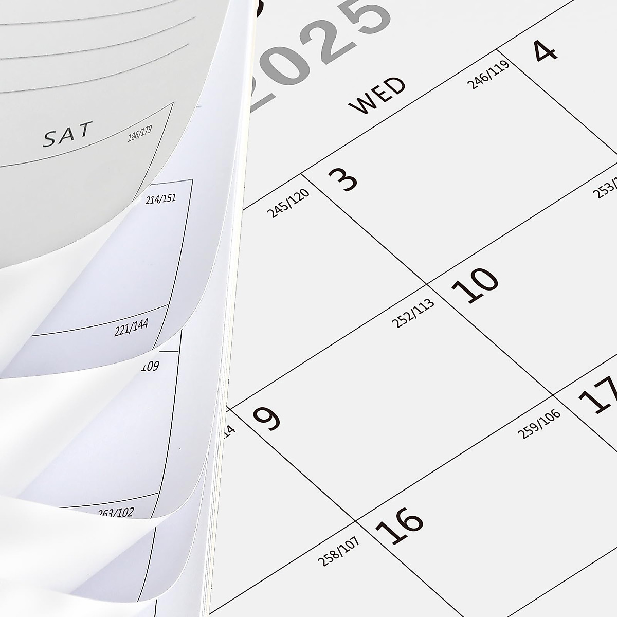 BHR Wall Calendar -Calendar 2023-2024 from Jan. 2023 to Jun. 2024 18 Months Calendar 14.7"×11"Thick Paper with Julian Dates and Block for New Year and Christmas Gifts (White)