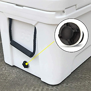 Cooler Drain Plug for Yeti Cooler Plug Replacement Accessories for Yeti, Cooler Wheels Compatible with Yeti's Line of Roadie, Tundra, and Tank Coolers Fit ORCA Coolers (Black, 2 Pack)