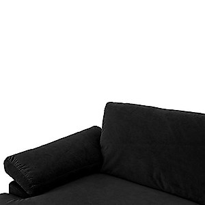 Casa AndreaMilano Modern Large Velvet Fabric U-Shape Sectional Sofa, Double Extra Wide Chaise Lounge Couch