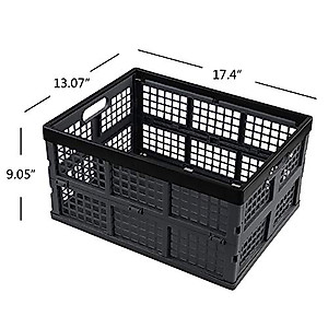 AnnkkyUS 3-Pack Collapsible Storage Crate Bins, 30 Liter Foldable Plastic Crates