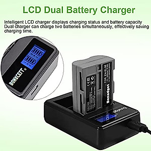 Bonacell EN-EL3E Battery(2 Pack) 2000mAh and LCD Dual Charger Compatible with Nikon D700, D300S, D300, D200, D100, D90, D80, D70, D70s, D50 Digital SLR Camera