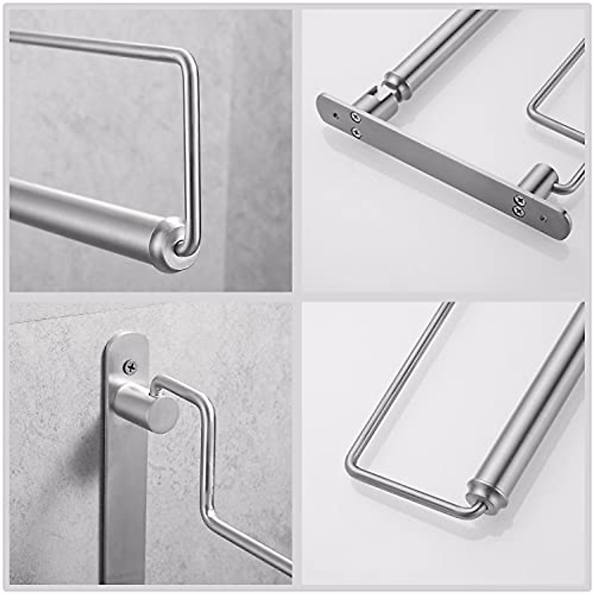 SHUNLI Drying Racks Folding Clothes Hanger Wall Mounted with 180°Swing Arm,Laundry Clothing Hanging Holder System Organizer Space Saver,Brushed Nickel