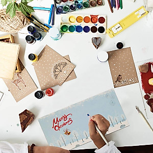 8-Pack Christmas Cards 5D DIY Diamond Painting for Adults Kids, Santa Claus Penguin Snowman The Christmas Tree, Art Round Diamond, Greeting, Thank You, Card Creativity for Holiday Family and Friends