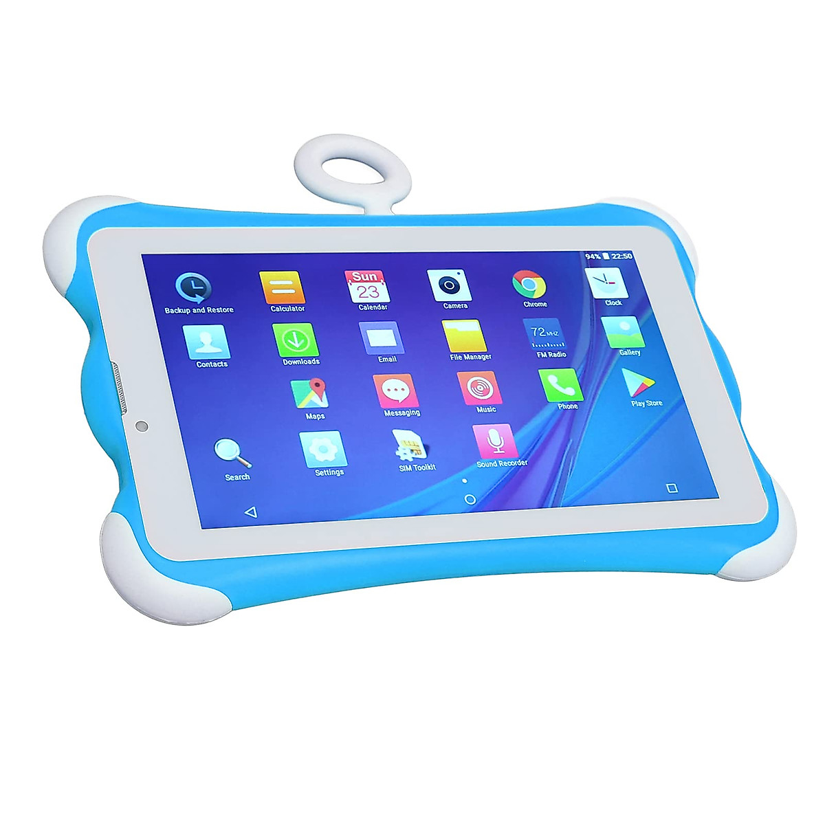 Haofy Toddler 7 Inch Tablet Blue Kids Tablet 3GB RAM 32GB ROM Animation Multifunction MTK6582 CPU Processor 3 Card Slots for Games (US Plug)
