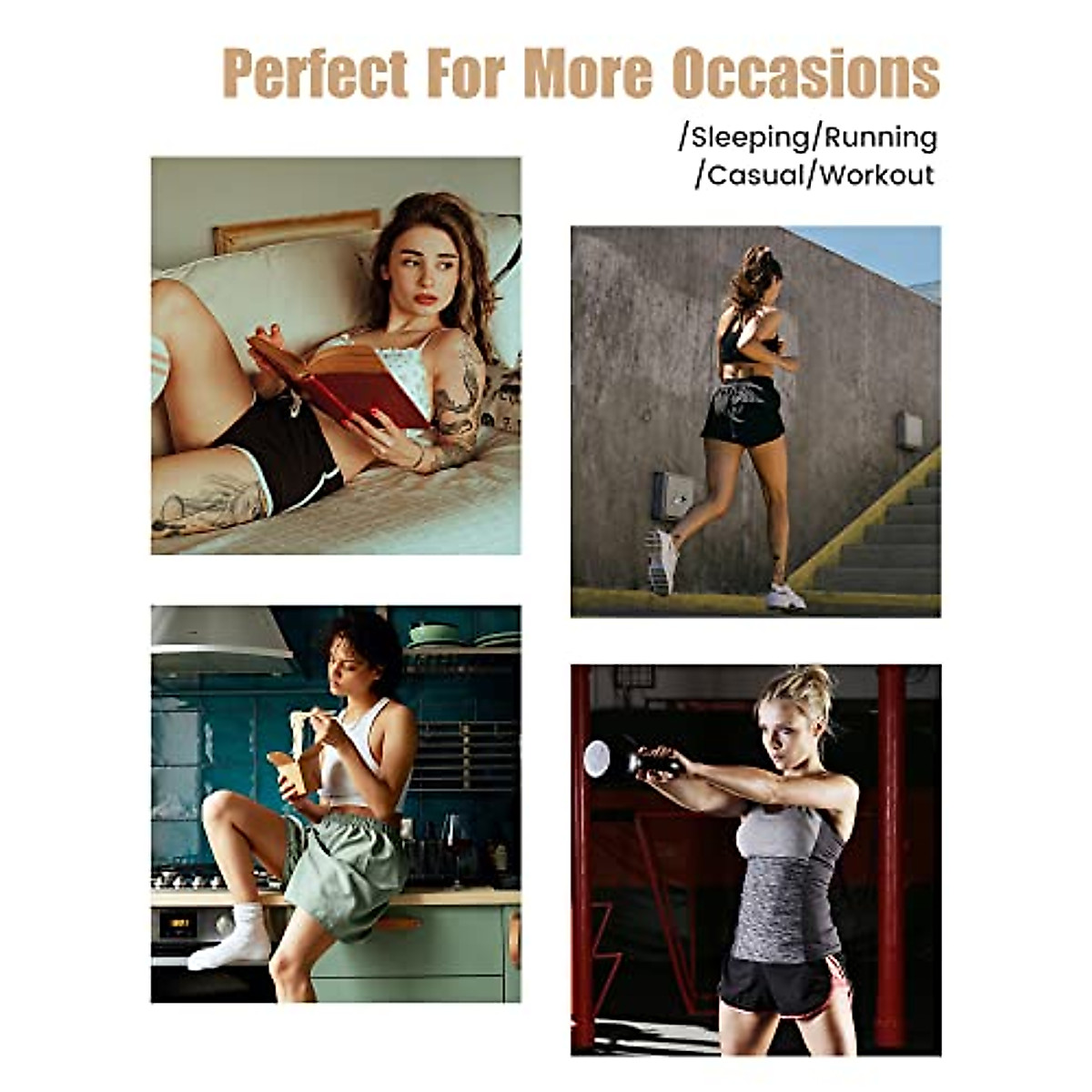 maamgic Sweat Shorts Women Casual Drawstring Cotton Shorts Comfy Elastic Waist Gym Athletic Running Workout Shorts for Women Gray Green