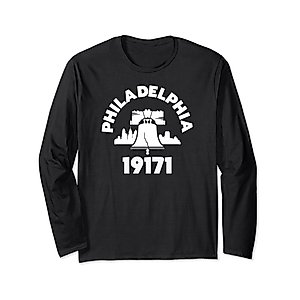 Philly Neighborhood 19171 Zip Code Philadelphia Liberty Bell Long Sleeve T-Shirt