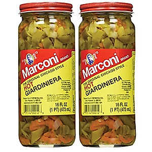 Marconi - The Original Chicago Style Hot Giardiniera - 16 oz (2 Pack)