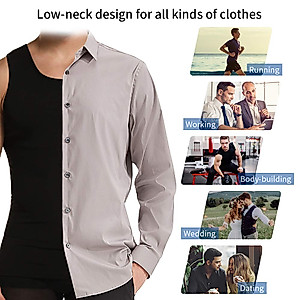 GSKS Mens Body Shaper Compression Tank Top Slimming Shapewear Abdomen Undershirt