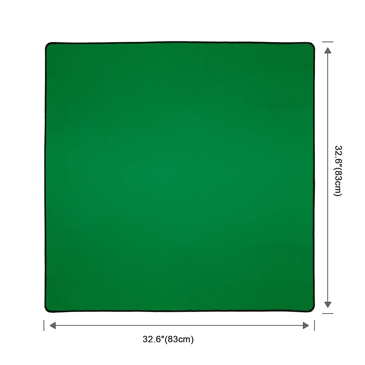 plusvivo Mahjong Mat Anti Slip and Noise Reduction Table Cover for Mahjong Paigow Poker Dominos 32.6" x 32.6"(83cm x 83cm) Green