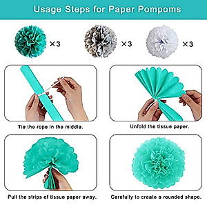 Birthday Decorations Women Teal Birthday Balloons for Girls Boys Men Happy Birthday Party Decor suit for 1th 10th 13th 16th 18th 20th 21st 25th 30th 35th 40th 50th 60th