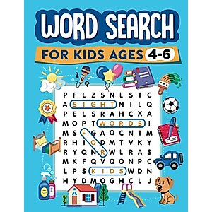 Word Search for Kids Ages 4-6: Sight Words for Kids