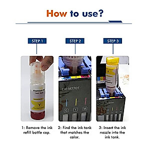 BJ-INK Compatible Ink Bottle Replacement for 502 T502 522 T522 Refill Ink ET-2760 ET-4760 ET-3710 ET-3760 ET-2700 ET-2750 ET-3700 ET-3750 ET-4750 ST-2000 ST-3000 Printer (5-Pack)