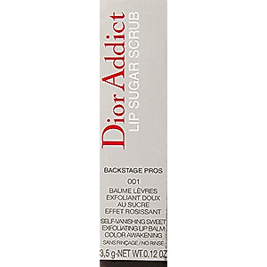 Christian Dior Addict Lip Sugar Scrub Color Awakening Exfoliating Lipbalm 001, 0.12 Ounce