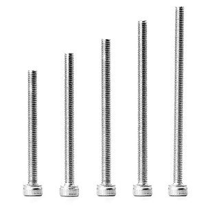 NIULUNBAO M3 x 30mm 35mm 40mm 45mm 50mm Hex Socket Head Cap Screws Bolts, 304 Stainless Steel, Metric Machine Fully Threaded, Bright Finish, Allen Hex Drive, Assortment Kit 100PCS