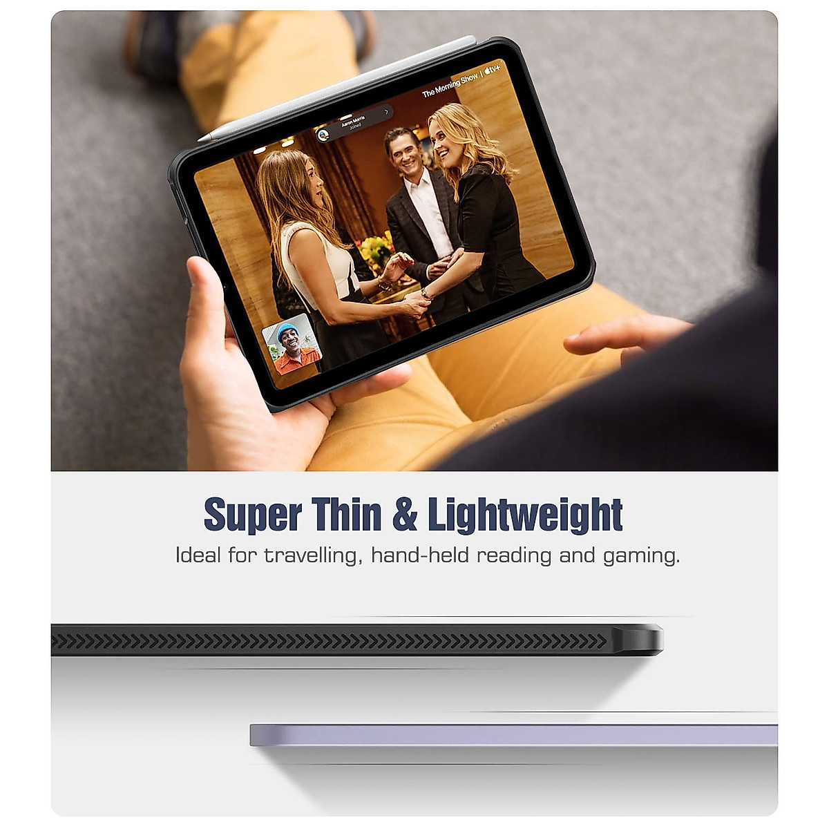 TiMOVO Case for iPad Mini 7 2024 (A17 Pro) / iPad Mini 6 2021, iPad Mini 7th/6th Generation Case 8.3 inch, Ultra Slim Clear Shock Absorbant Flexible TPU Edge Case, Support Apple Pencil Pro - Black