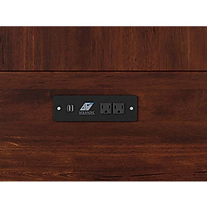 AFI Southampton Murphy Bed Chest with Charging Station, Twin XL, Walnut