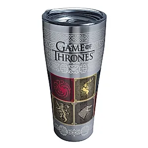 Tervis Triple Walled Game of Thrones House Sigils Insulated Tumbler Cup Keeps Drinks Cold & Hot, 30oz Legacy, Stainless Steel