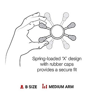 RAM Mounts RAP-HOL-UN7B-201U X-Grip Phone Holder with Composite Double Socket Arm(Medium) Compatible with RAM B Size 1" Ball Components